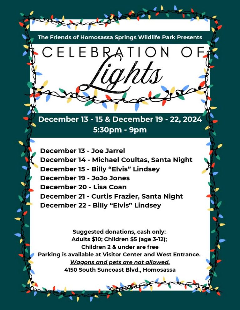 Celebration of Lights | Homosassa Springs Wildlife Adventures